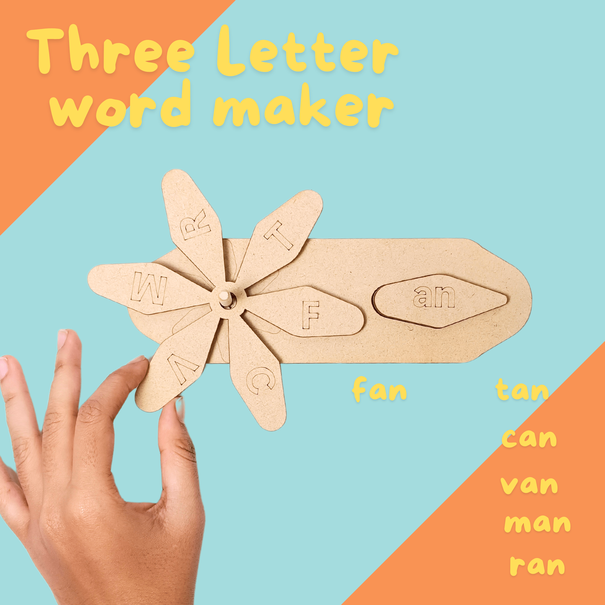A to Z Three Letter Words Toy Rotation Fun with Wooden Toys for Kids ...