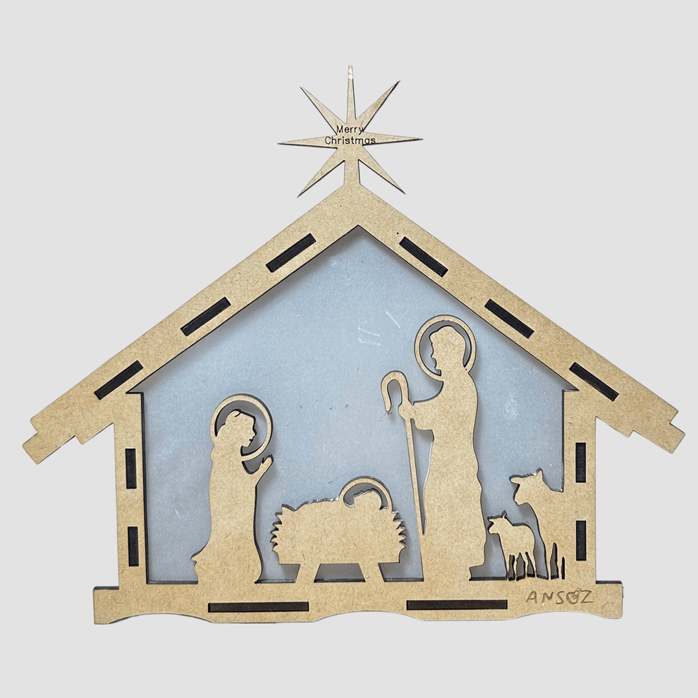 Crib House Wooden Craft Kit | DIY Xmas Crib Models for Christmas Decor ...